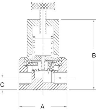 Buy Simtech BPR 401 4 015, 1-1/2" PP/EPDM Back Pressure Regulator Valve ...