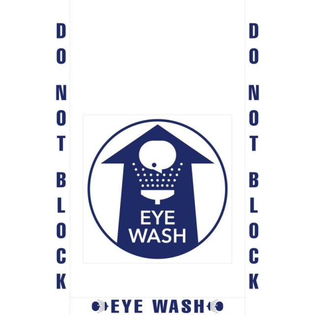 Buy Mighty Line EyeWashSignKit, "Do Not Block Eye Wash Station" Sign ...