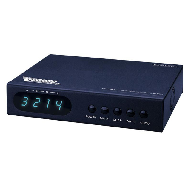 Buy Vanco HDMX4K44, HDMI 4x4 4K Ultra Compact Matrix Selector Switch ...